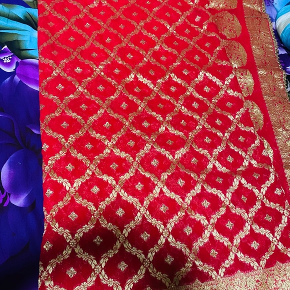 Dresses | Soft Katan Jorget Saree With Stone Work | Poshmark